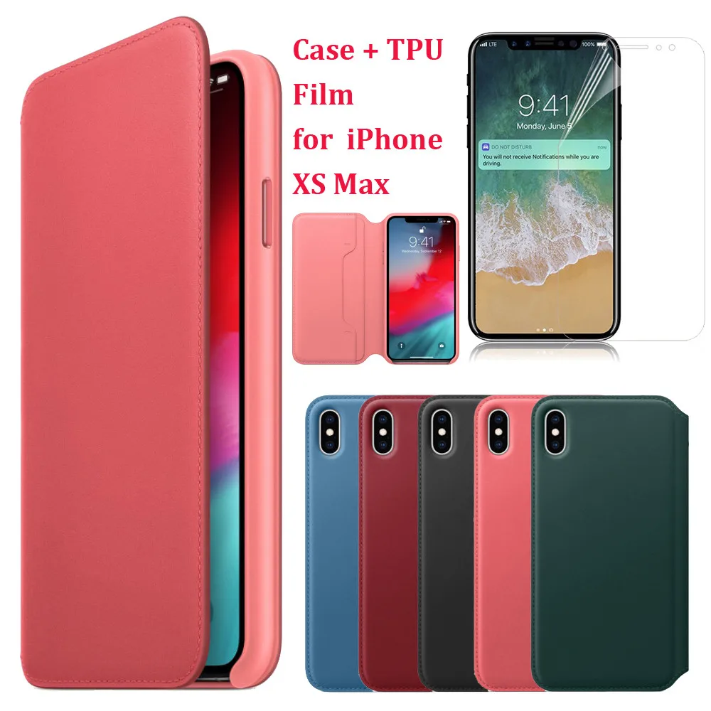 Изысканное мастерство практические свежие Флип Бумажник кожаный чехол+ пленка для iPhone XS Max ...