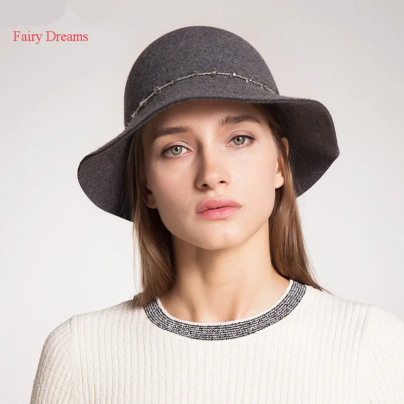 Fairy Dreams Wool Panama Caps Spring Autumn Winter Women Bucket Hat ...