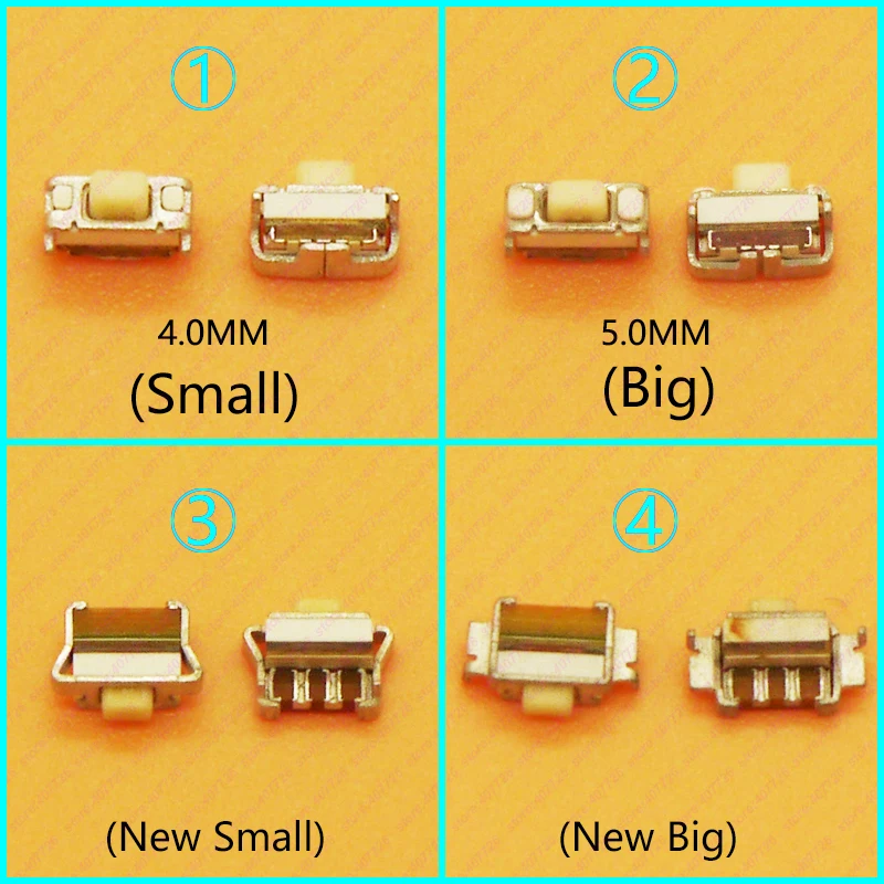40PCS 5.0/4.0mm High Quality Power Key Button Side Push for Samsung ...