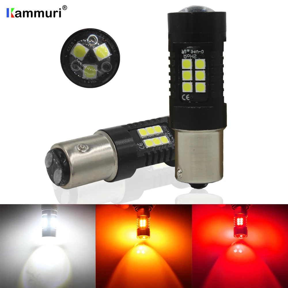 2Pcs 1156 BA15S P21W LED BAU15S PY21W BAY15D LED Bulb 1157 P21/5W P21 ...