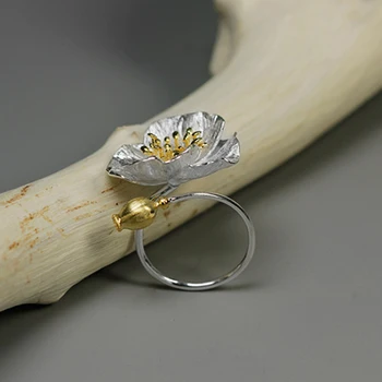 Lotus Fun Real 925 Sterling Silver Handmade Designer Fine Jewelry ...