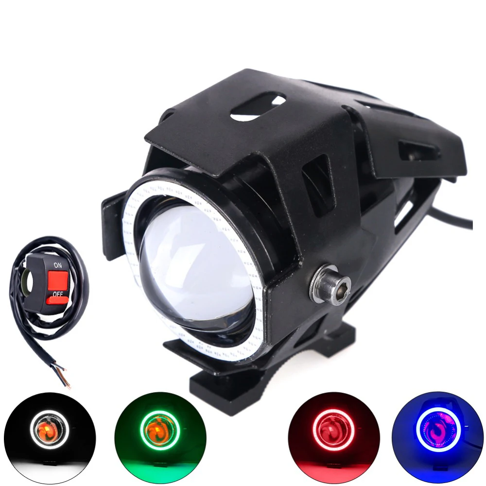 Universal Motorcycle Led Auxiliary Headlight Cree Chip U7 125w 3000lm