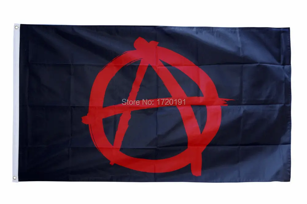 anarchy red flag 5 ft* 3 ft 100% polyester Anarchist Socialist protest ...