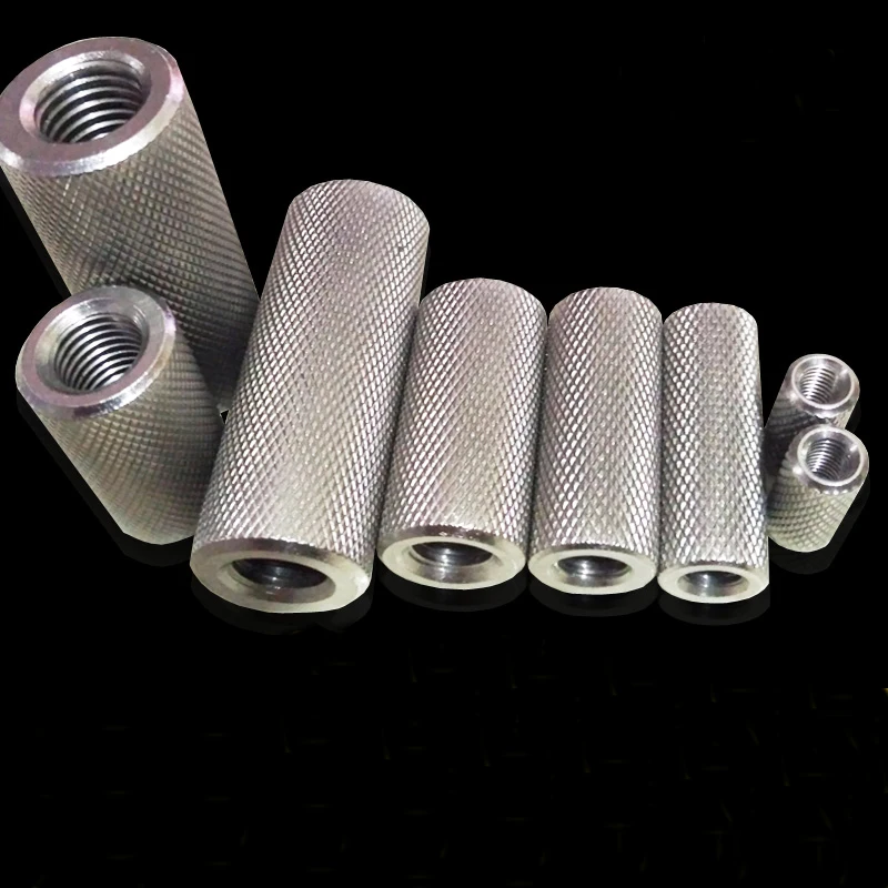 Stainless Steel Long Cylindrical Knurled Nut Hand Twisted Mesh Link ...