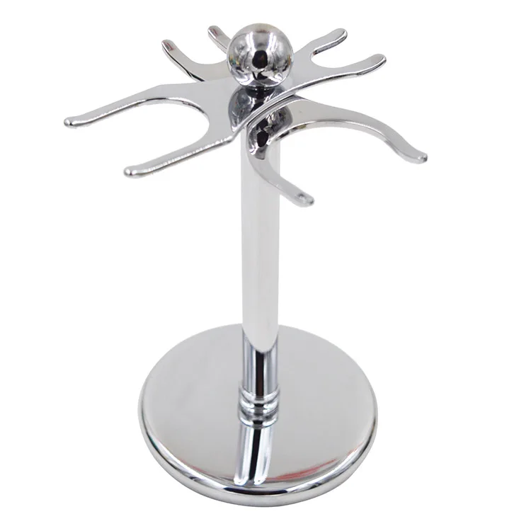 Stainess steel Chrome Plated Metal Shaving Brush/ Razor Stand with 4 ...