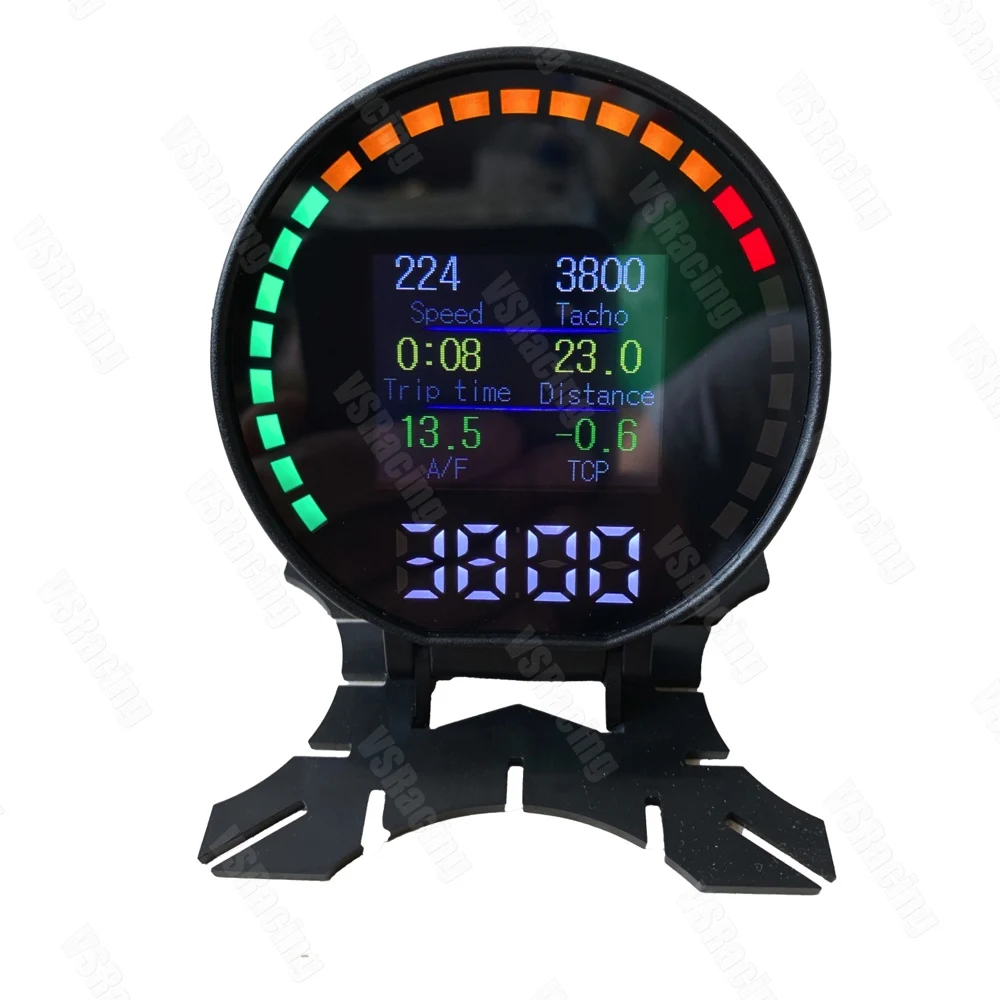 Universal Racing OBDII OBD2 Gauge Turbo Boost Water Temp Oil Temp Press ...