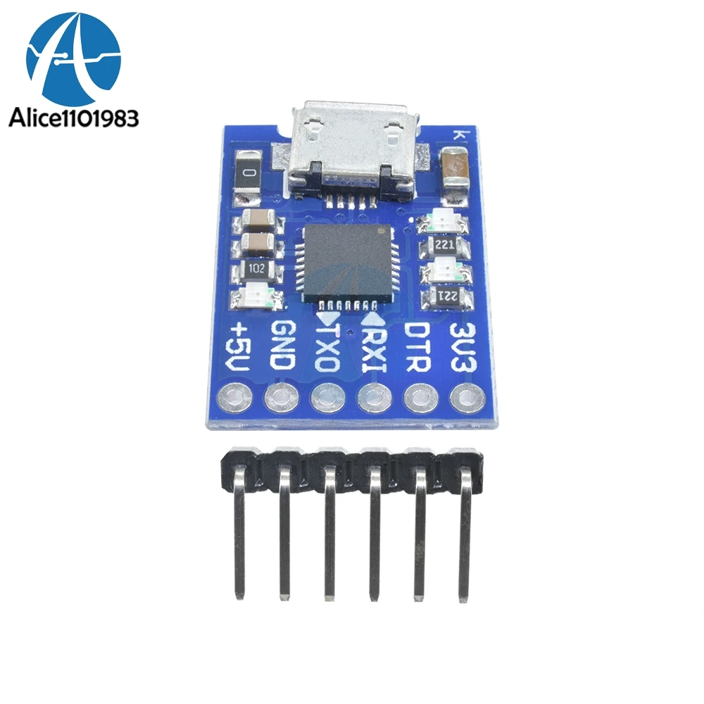 CJMCU CP2102 MICRO USB to UART TTL Board Module 6 Pin Serial Converter ...