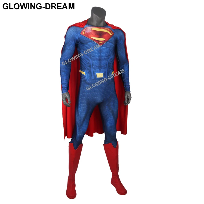 High Quality Muscle Shade Superman Cosplay Costume With Boots 3D ...
