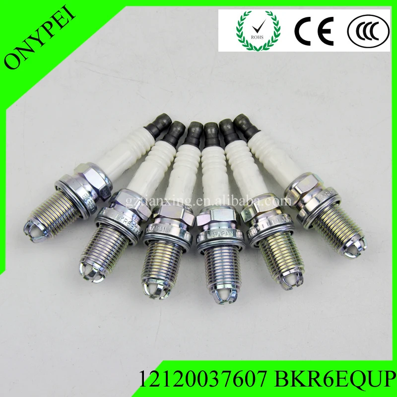 (6 Pcs) 12120037607 BKR6EQUP Platinum Spark Plug For BMW Audi Porsche ...