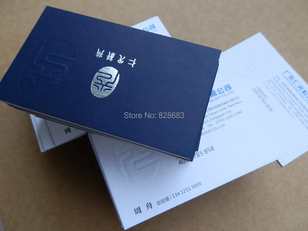 200pcs Triplex Paper Business Card 600 Gsm Blue and White|paper ...