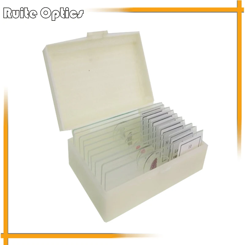 10 pcs Prepared Glass Microscope Slides for Biological Microscopes with ...