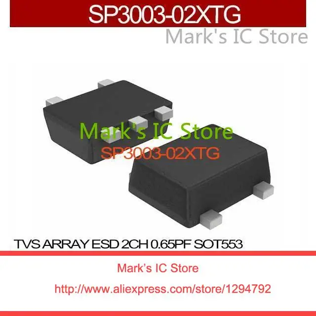 SP3003 02XTG TVS ARRAY ESD 2CH 0.65PF SOT553 SP3003 02X 3003 SP3003 ...
