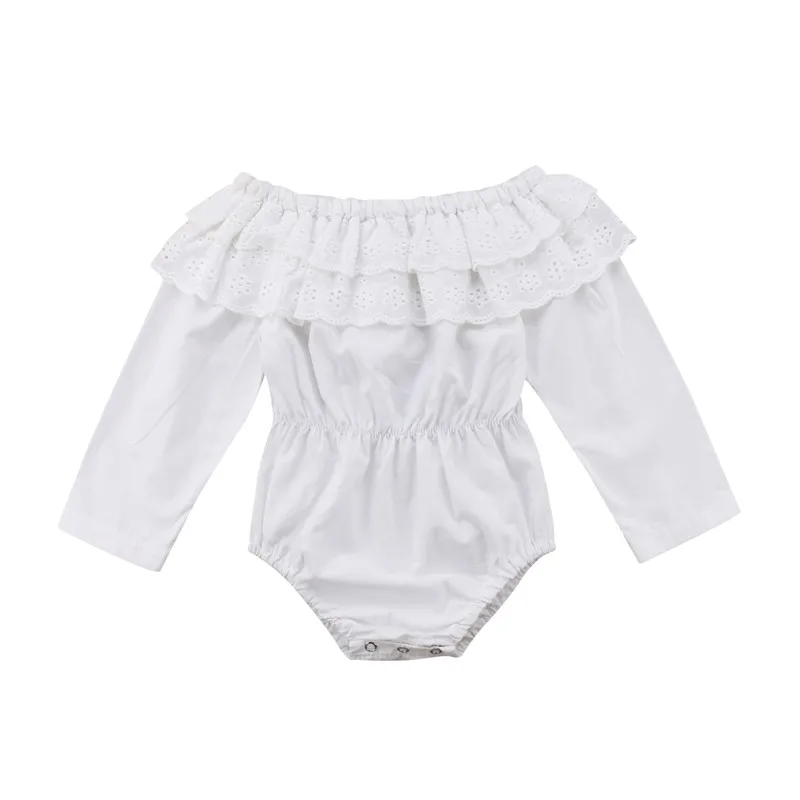 Pudcoco moda recién nacido bebé niña blanco Bodysuit 2018 niñas de ...