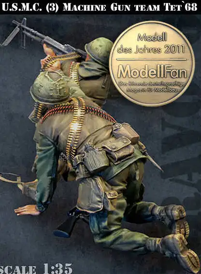 1/35 Model Kit Resin Kit Vietnam War Us Army Infantry Machine Gun ...