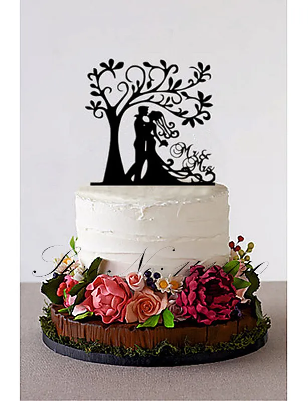 wooden cake topper initial rustic wedding cake topper wood country chic ...