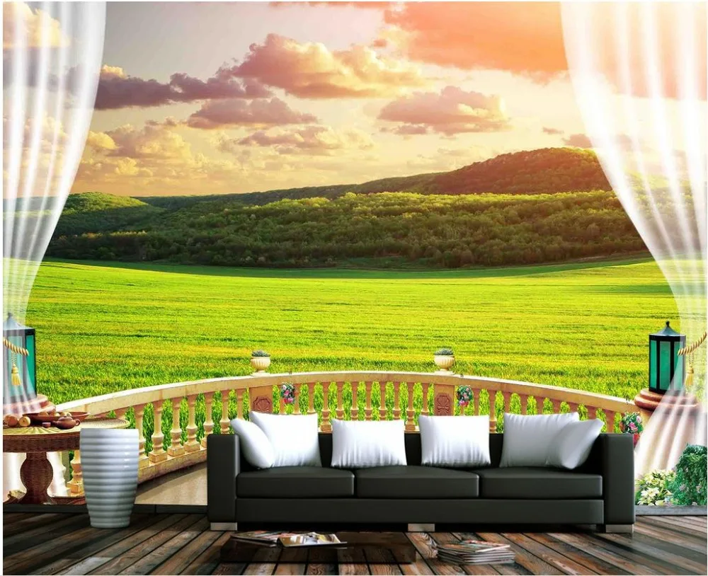 3d-wallpaper-naturaleza-Bosque-Balc-n-azul-sky-sun-prairie-sunset-3d ...
