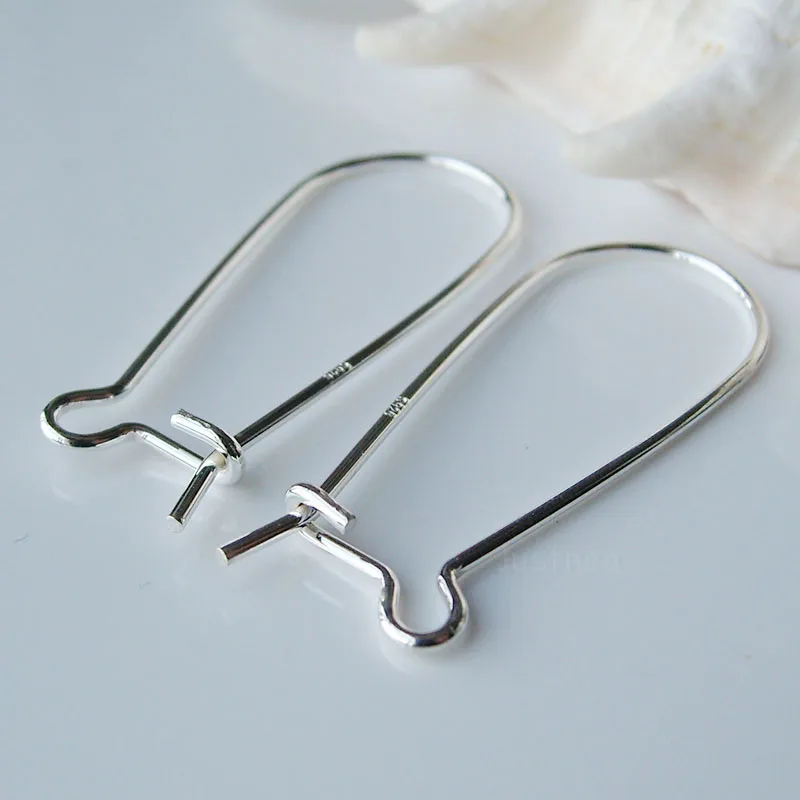 ear hook,31.5*13*0.9mm solid 925 sterling silver earring wire Hook ...