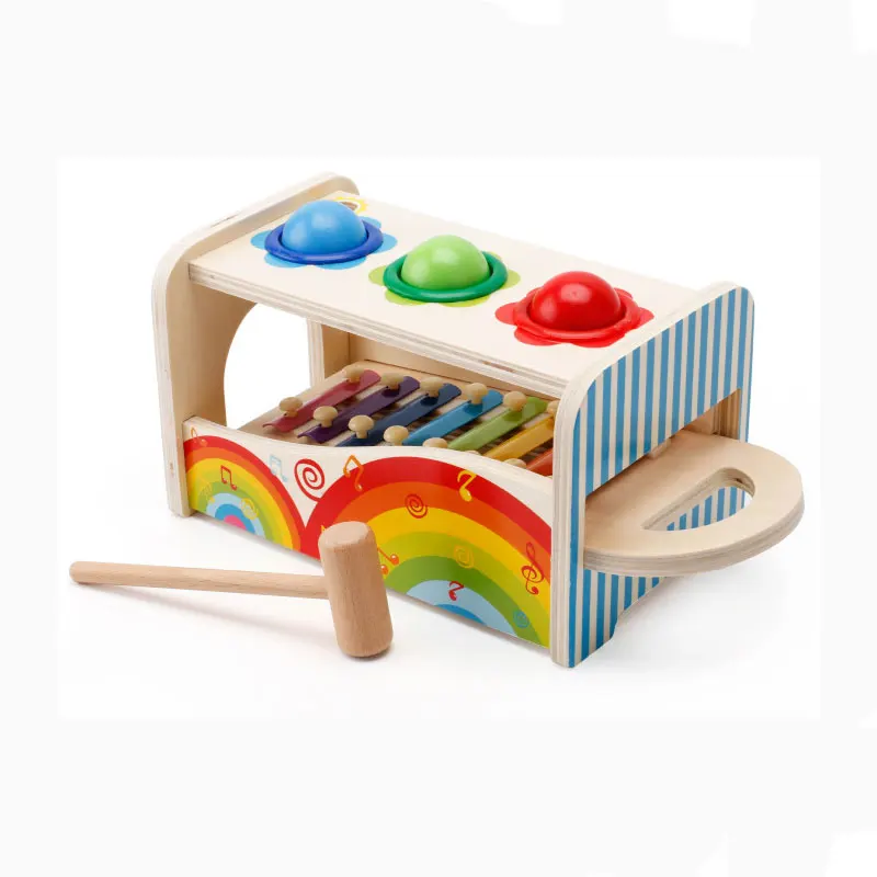 MWZ Multifunctional Music Knocked The Ball Wooden Educational Block ...