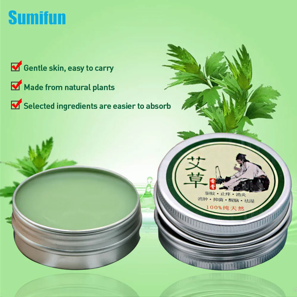 Sumifun Wormwood Ointment Cooling Oil Moxa Moxibustion Cream Balm Anti ...