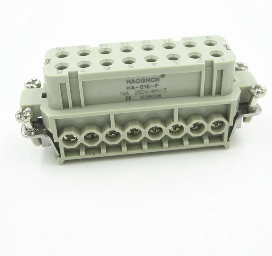 HDC HA 016F 고하 중 커넥터 열 플럭스 애비뉴 플러그 인 유닛 16 코어 16A 나사 유형 마더 코어|screw screwdriver|core 2 duo ...