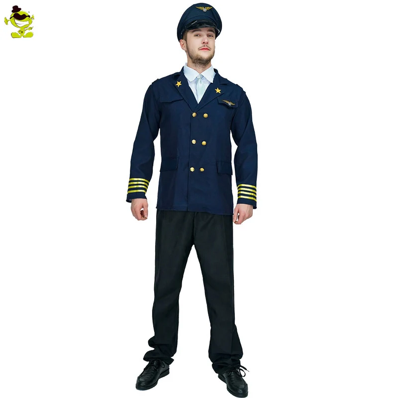 New Pilot Man jackets costume cosplay Airman Halloween Party role play ...