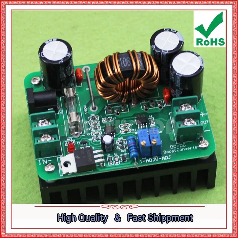600w Dc-dc Step Up Boost Module Solar Notebook Power 10v-60v To 12v-80v ...