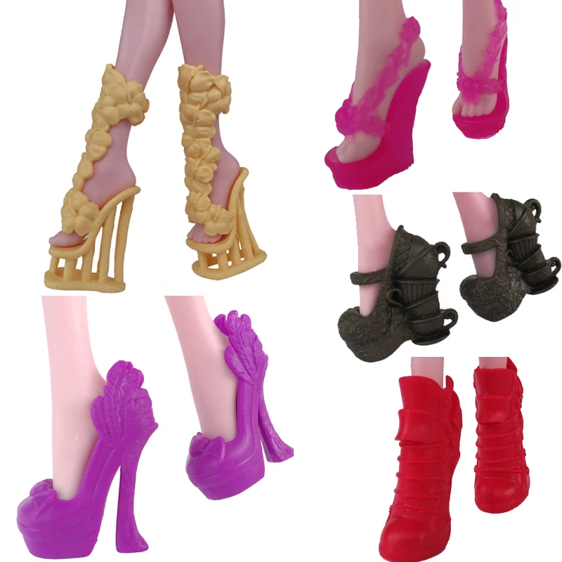 5pairs/lot New Colorful Accessories Shoes For Monster Doll Fashion ...