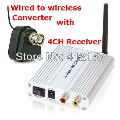 Security CCTV Wireless 2.4Ghz 4CH Receiver Ultra small Wired to ...