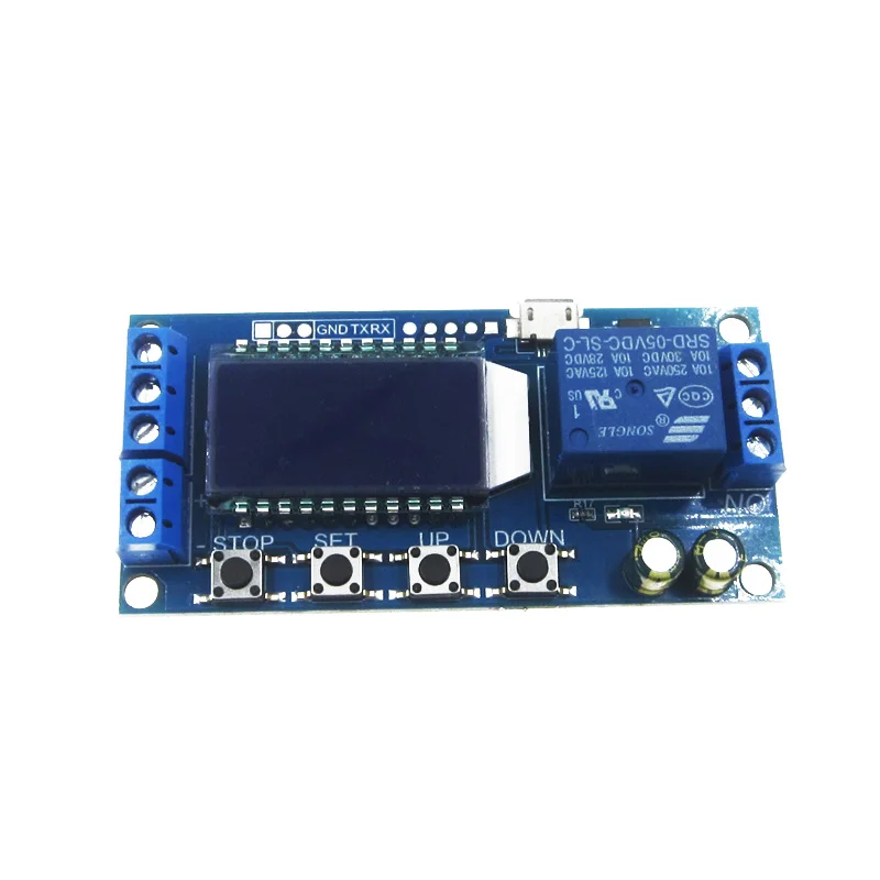 Micro USB Digital LCD Display Time Delay Relay Module Board 6-30V ...