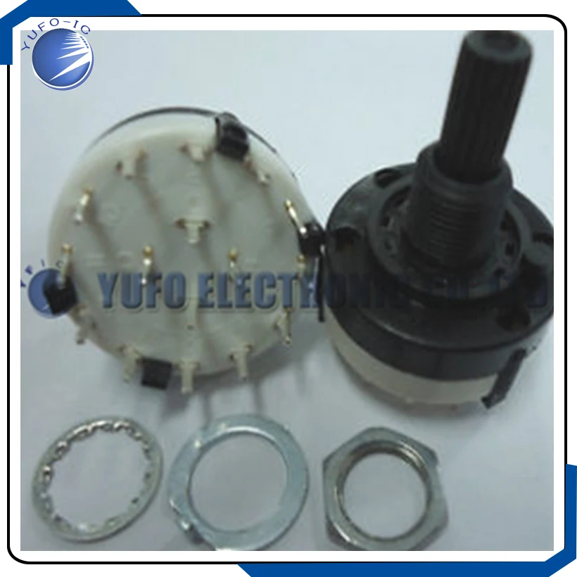 Free Shipping One Lot 50pcs 4 Pole 3 Position Pcb Wiring Rotary Switch ...