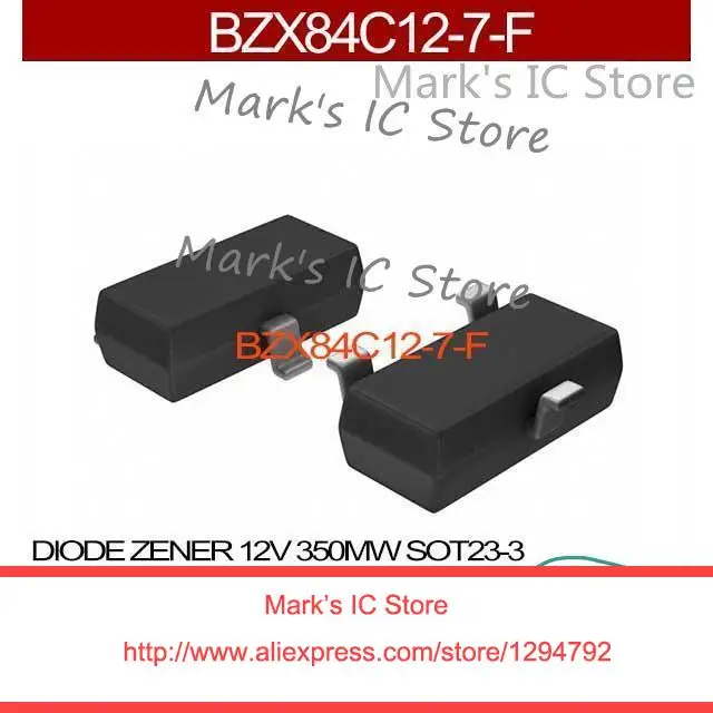 BZX84C12 7 F DIODE ZENER 12V 350MW SOT23 3 BZX84C12 84C12 BZX84C12 84C12 BZX84C 84C12|zener diod ...