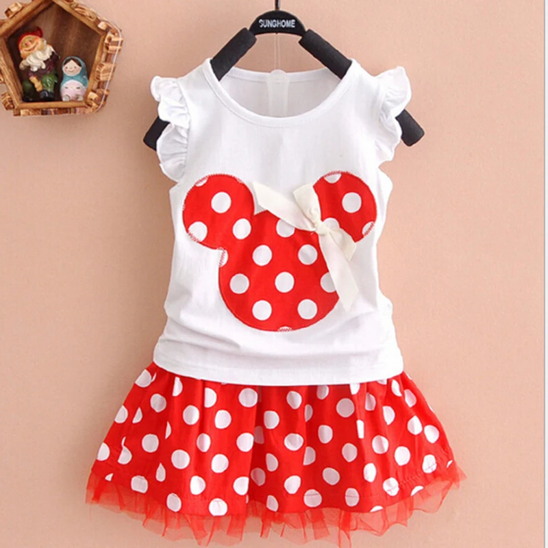 Casual-Clothing-Set-2Pieces-T-Shirts-Short-Skirts-Set-Minnie-Outerwear ...