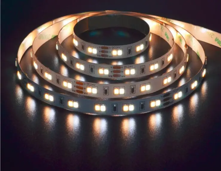 Aliexpress.com : Buy 2835 CCT LED Strip DC24V Adjustable CCT LED strip ...