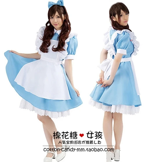 Alice In The Wonderland Costume Blue Maid Cosplay For Women Alice Dream