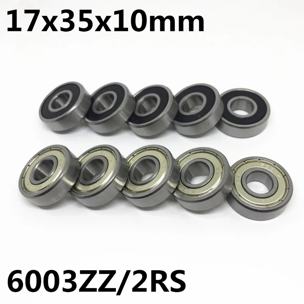 10Pcs-High-quality-6003ZZ-6003-2RS-ball-bearing-17x35x10-mm-deep-groove ...