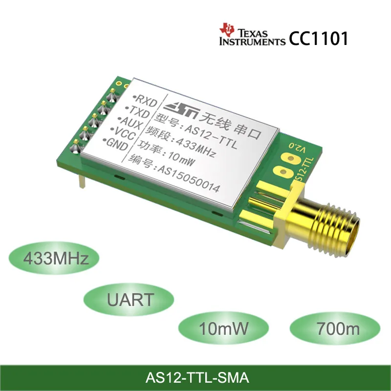 433MHz-wireless-RF-serial-UART-module-700-meter-Long-Distance-CC1101 ...