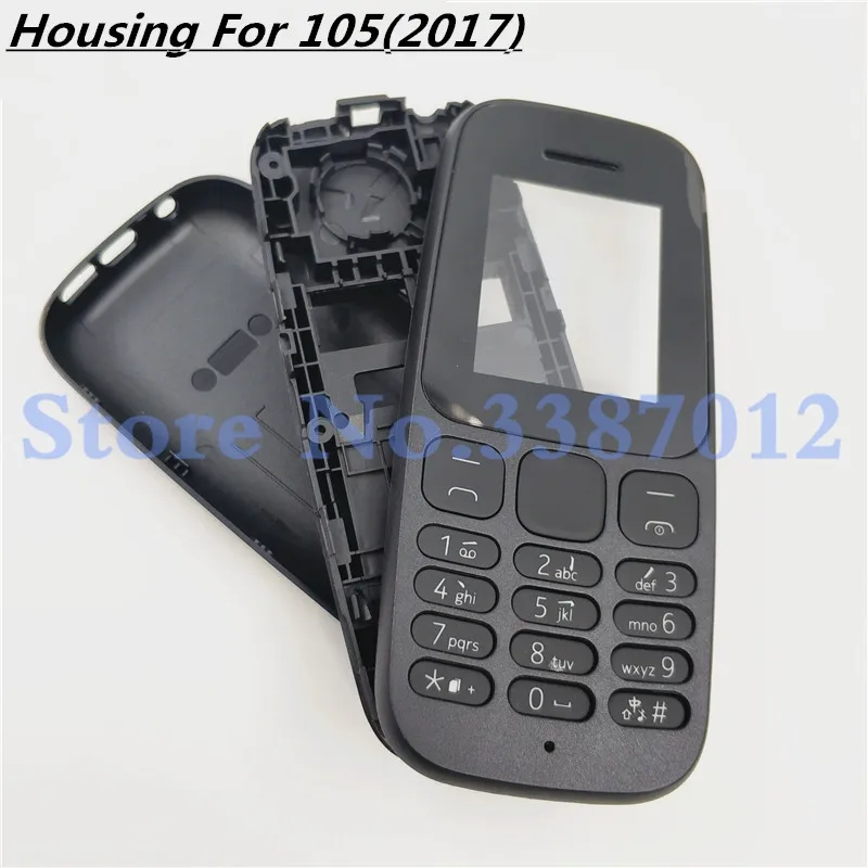 For Nokia 105 2017 TA-1010 New Full Phone Housing Cover Case + Middle ...
