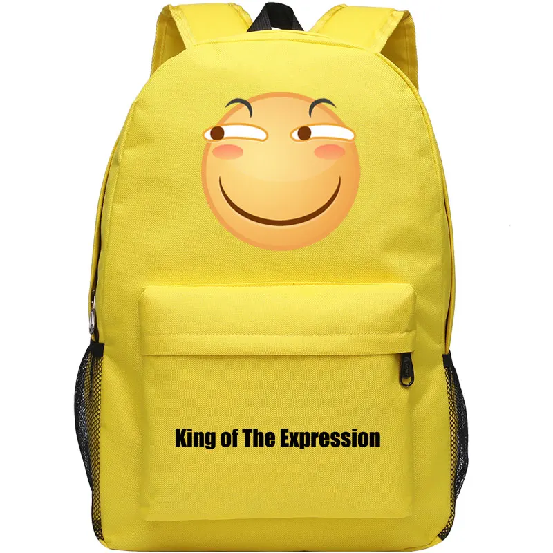 2018 New Unique Design Funny Fearless Expression Canvas Backpack Boys ...