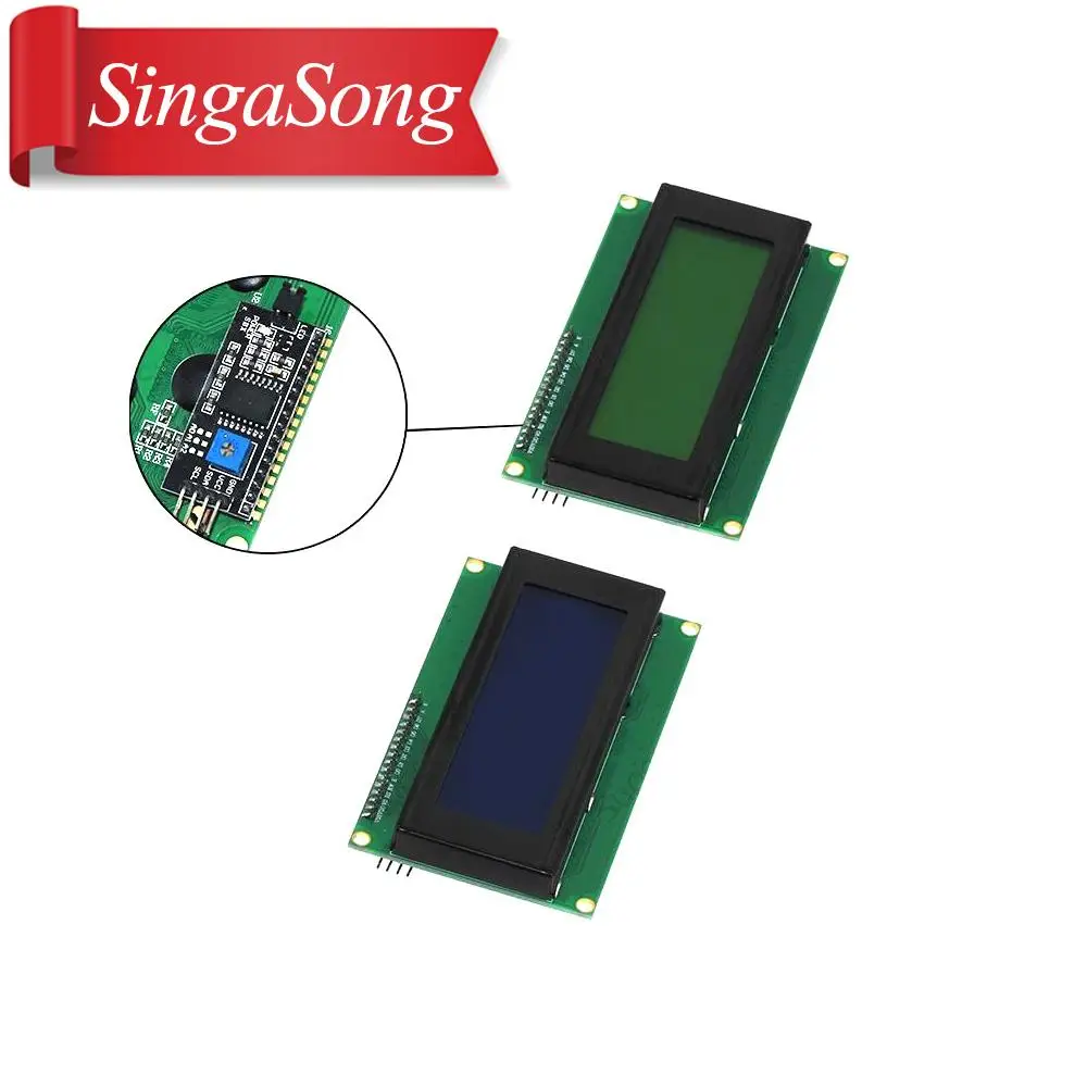 LCD2004+I2C 2004 20x4 2004A Blue/Green screen HD44780 Character LCD /w ...