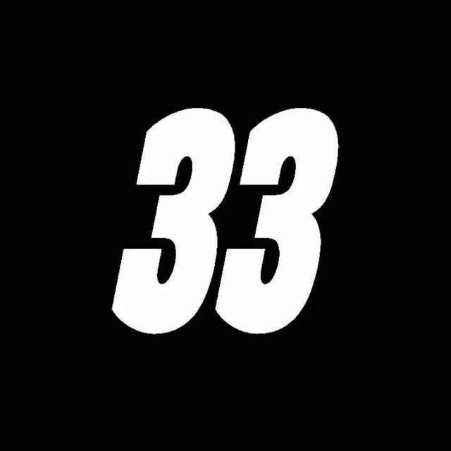 Aliexpress.com : Buy YJZT 14CM*13.9CM lucky Number 33 Vinyl Car styling ...