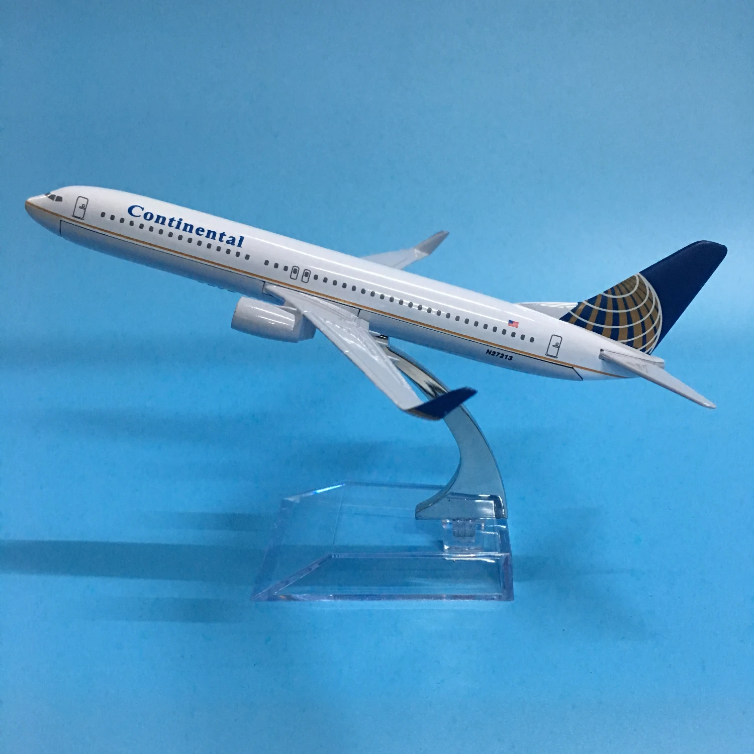 1:400 16cm Passenger Plane Boeing B737 800 N27213 Continental Airlines ...