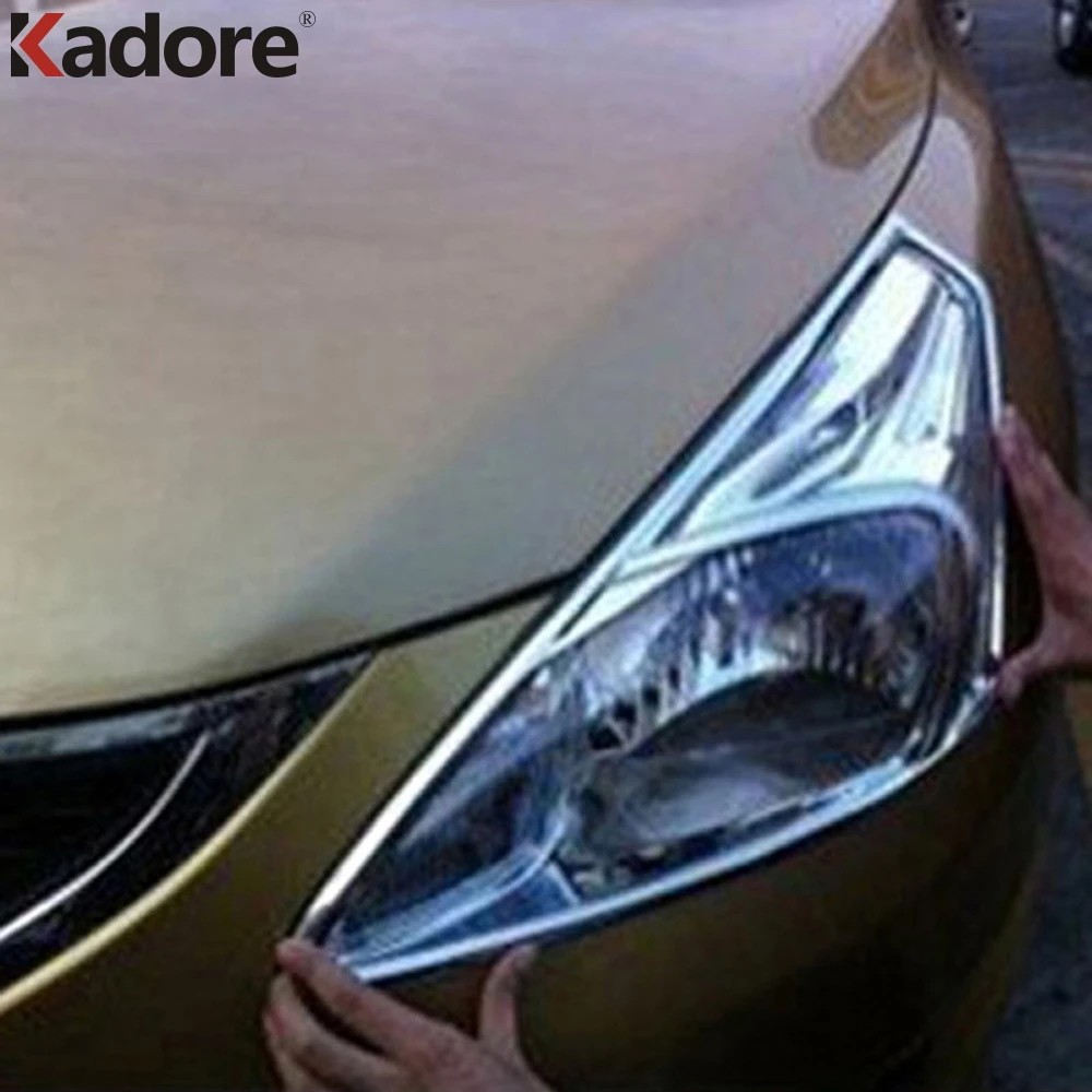 For Nissan Tiida 2011 2012 2013 2014 ABS Chromed Front Head Light Lamp ...