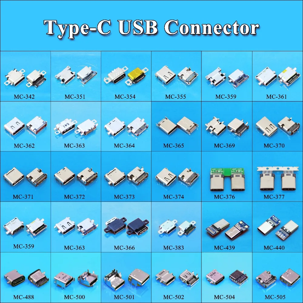 30Model-30PC-Micro-USB-Type-C-Connector-Female-Charge-Charging-Dock ...