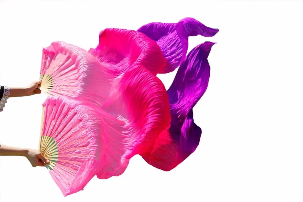 High Quality 100% Chinese Silk Fans 1 Pair Left+Right hand Handmade ...