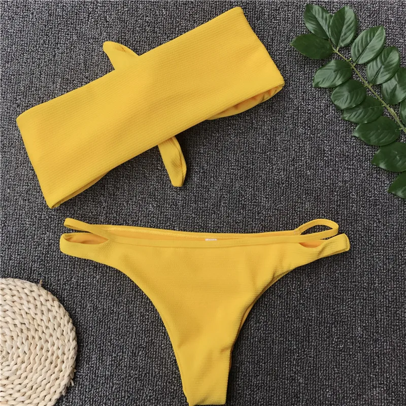 Bikini 2018 Bathing Suit Women Swimsuit Sexy Pure Wrapped Chest ...