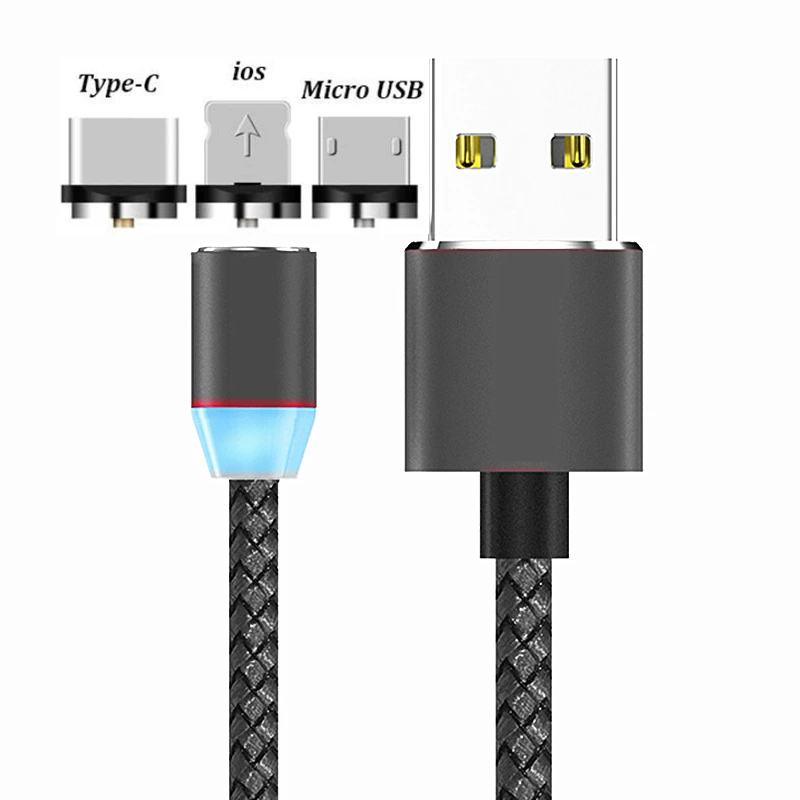 Cable magnético tipo C de carga rápida para móvil, conector Usb Kabel Cavo magnético para huawei ...