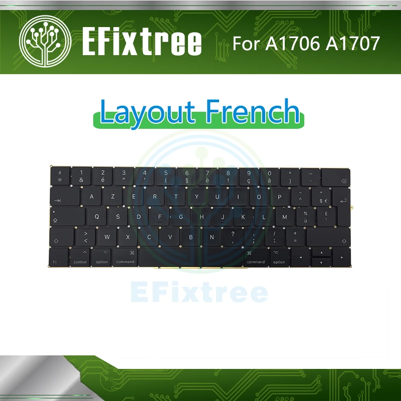 New A1706 Keyboard 2016 2017 Year French For Macbook Pro Retina 13" 15 ...