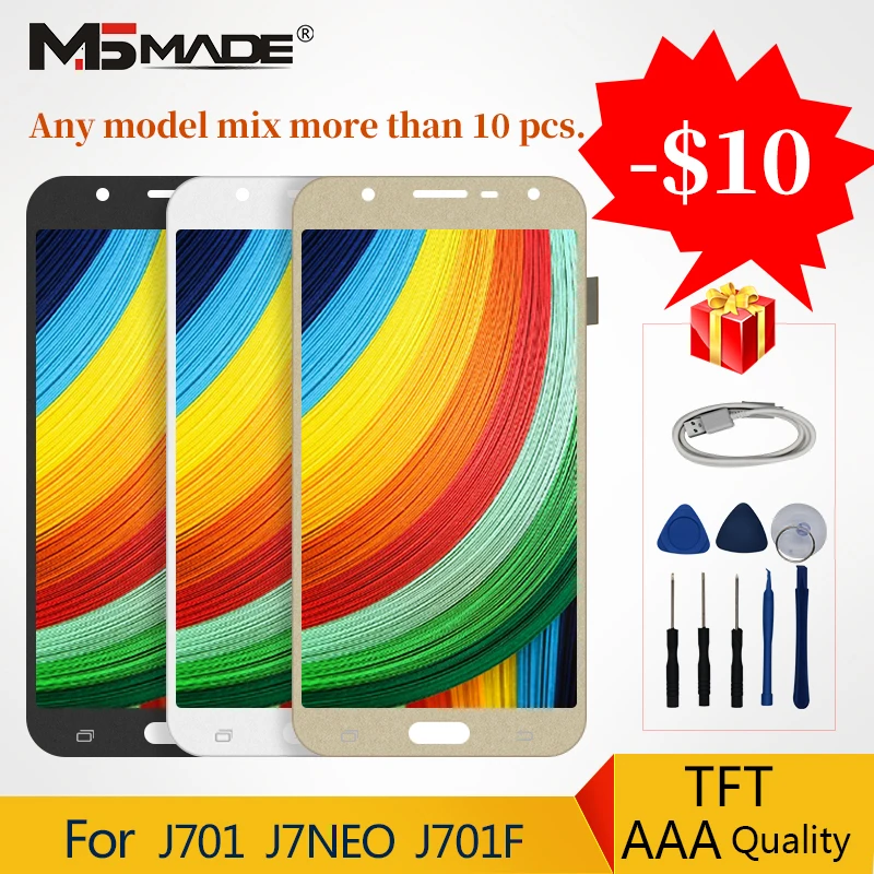 Для samsung Galaxy J7 Neo J701 ЖК-дисплей сенсорный экран дигитайзер ...