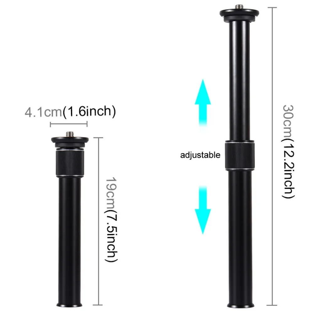 Camera Support Extension Rod Aluminum Tube Lengthening Rod for SLR ...