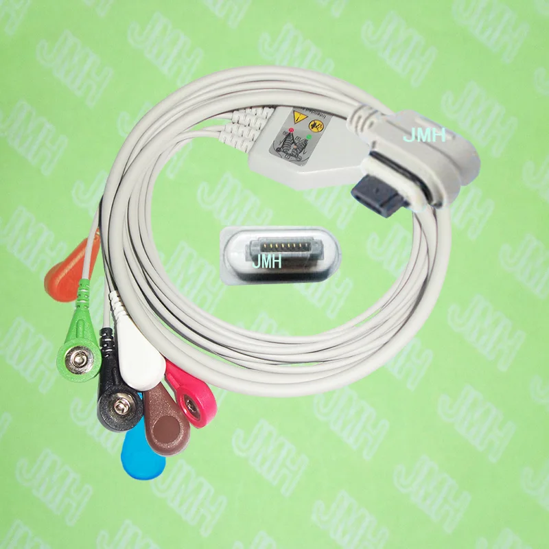 Compatible con GE seer light 2008594 004 holter pacientes, cable ECG de ...